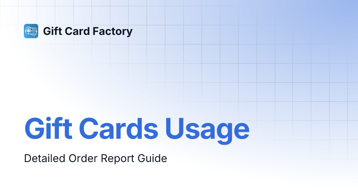 Gift Cards Usage | Gift Card Factory